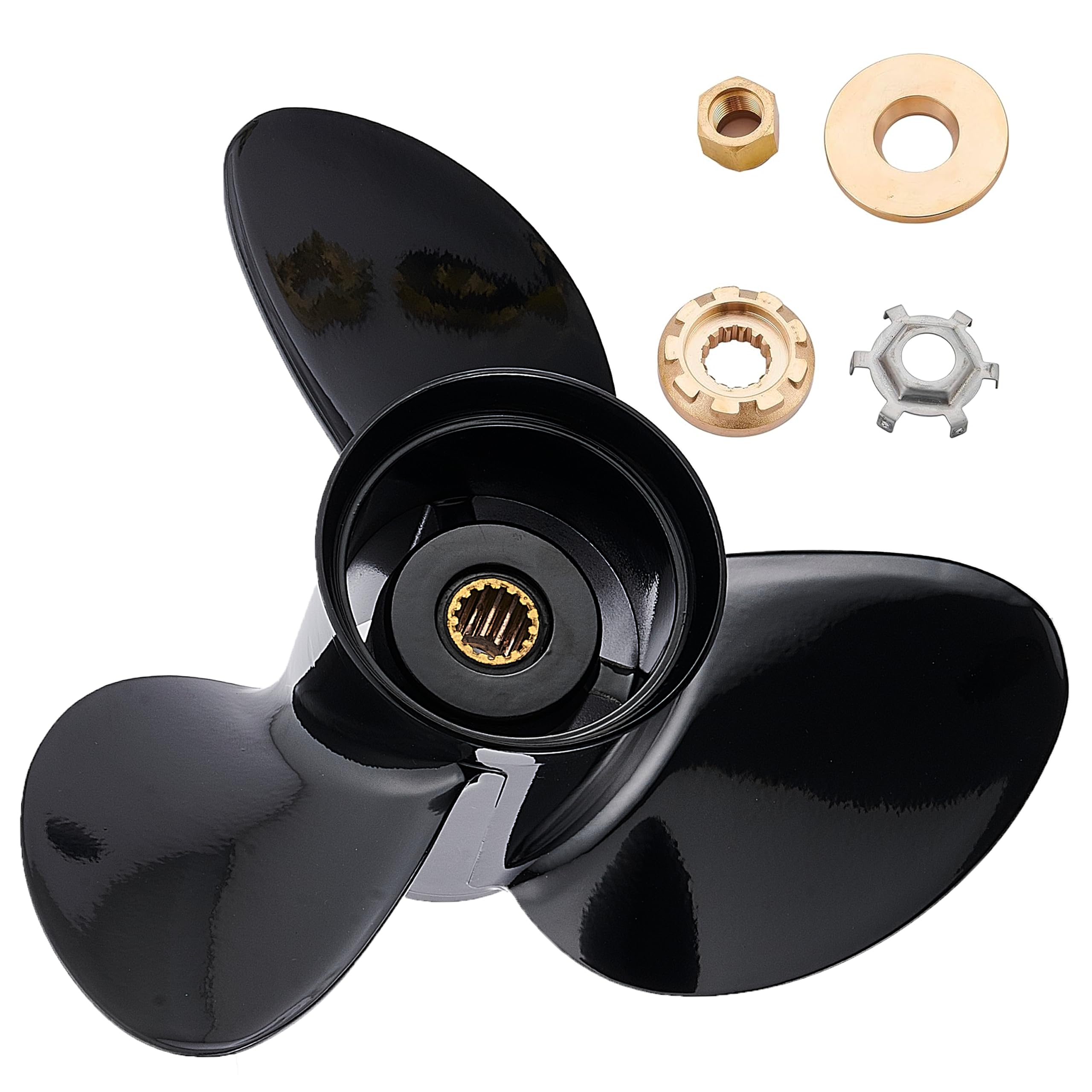 ADP 14 1/2 x19 | 48-832830A45 Upgrade OEM Aluminum Outboard Propeller fit Mercury Engines 135-300HP&Mercruiser Alpha One Propeller, 15 Spline Tooth. Hub Kits Included,14.5 x 19 Hp, RH