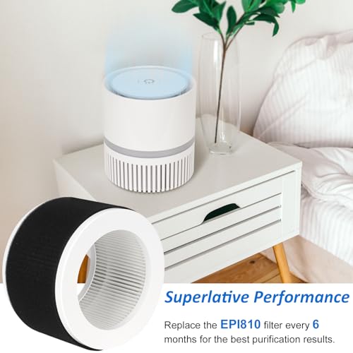 EPI810 True HEPA Replacement Filter, Compatible with KOIOS, MEGAWISE and MOOKA EPI810 Purifier