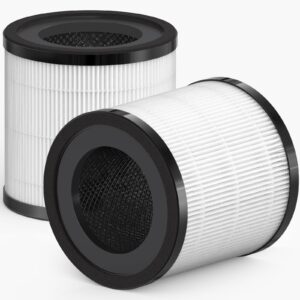 sakegdy sy910 kj150 replacement filter, compatible with sy910 (af3001) /generic muliap kj910 / druiap kj150 purifier, 3-in-1 filtration with h13 true hepa, upgrade columnar activated carbon, 2 pack.