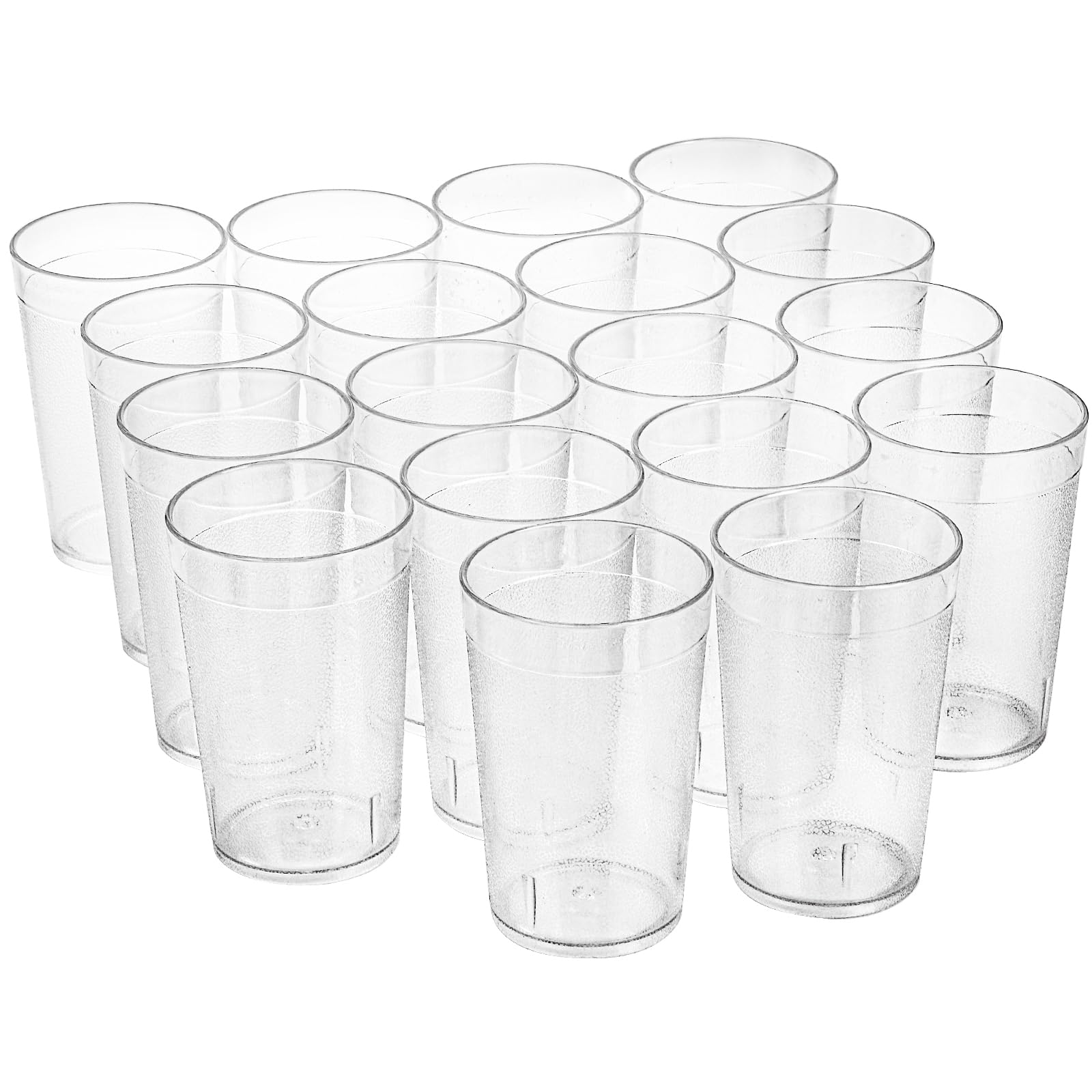 Elsjoy 18 Pack Acrylic Tumblers, 9 Oz Clear Plastic Drinking Cups Unbreakable Frosted Cups, Reusable Acrylic Beverage Glasses for Home, Picnic, Party