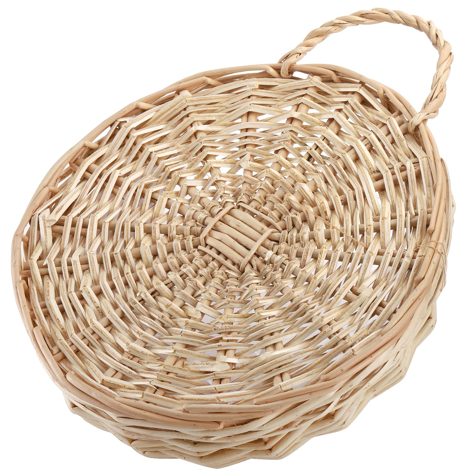 Elsjoy Hanging Wicker Basket for Plant, Decorative Wall Hanging Rattan Basket, Wicker Woven Basket Hanging Flower Basket for Front Door, Home, Garden (𝐏𝐥𝐚𝐧𝐭 𝐍𝐨𝐭 𝐈𝐧𝐜𝐥𝐮𝐝𝐞𝐝)