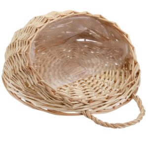 Elsjoy Hanging Wicker Basket for Plant, Decorative Wall Hanging Rattan Basket, Wicker Woven Basket Hanging Flower Basket for Front Door, Home, Garden (𝐏𝐥𝐚𝐧𝐭 𝐍𝐨𝐭 𝐈𝐧𝐜𝐥𝐮𝐝𝐞𝐝)