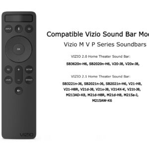 OEM Replacement Backlit Display Bluetooth Remote Works for All Vizio Premium Sound Bar Home Theater System