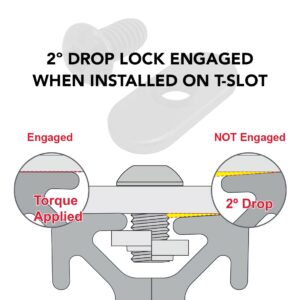 8020, 3393, 10 Series Bolt Combo, 1/4-20 x 0.5 Inch Button Head Socket Cap Screw with Slide in Economy T-Nut Steel Hardware 80/20 Nuts and Bolts Set (12 Pack)