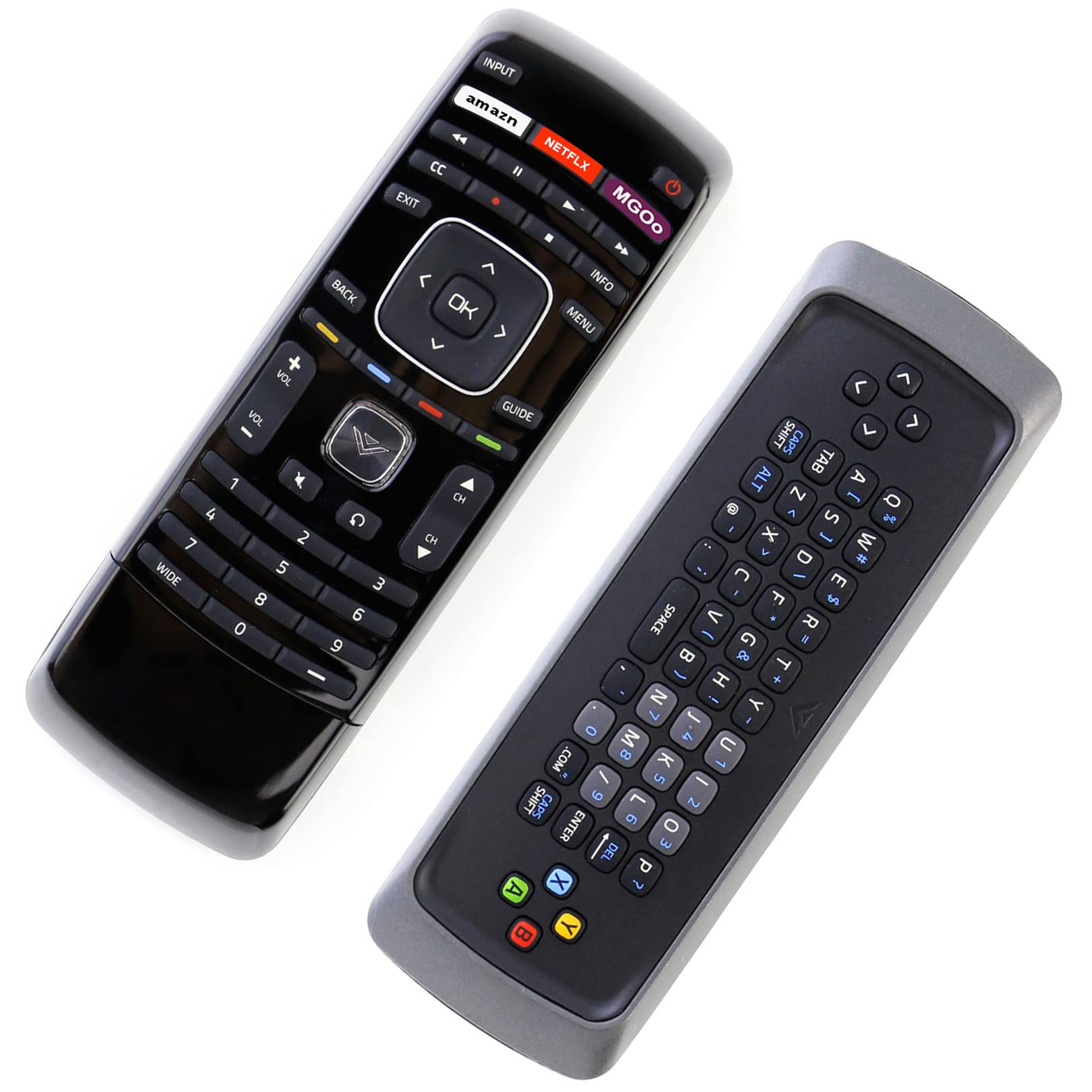 XRT302 Replace Remote Control QWERTY Dual Keyboard fit for Vizio Smart TV M420SL M550VSE E420i-A1 E500i-A1 M420KD M470VSE E552VLE M470sl M550sl M320sl Sb4020ma0m420sl M550SV M370SR M420SR M650VSE