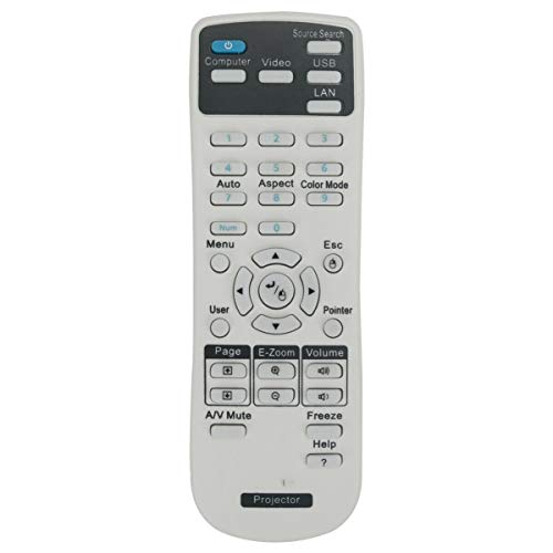 AIDITIYMI Remote Control for Epson PowerLite 1945 1950,EB-108 EB-2042 EB-2142W EB-2247U,EX71 EX3200 EX5200 EX7200,VS335W VS210 VS310 VS315W,BrightLink 536Wi 585Wi,EMP-410W EMP-822 Multimedia Projector