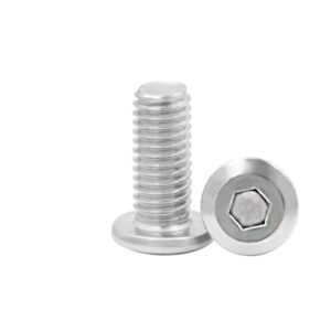 chanwa 10pcs 304 stainless steel furniture head hexagon socket screws, beveled flat head hexagon socket screws, chamfered hexagon socket screws hexagon socket screws (size : m5*12)