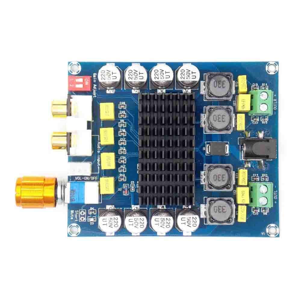 Taidacent XH-M512 Class D Car Amplifier TDA7498 High-power Digital Power Amplifier Board 2x100W Car Amplifier Gold Plated Upgrade