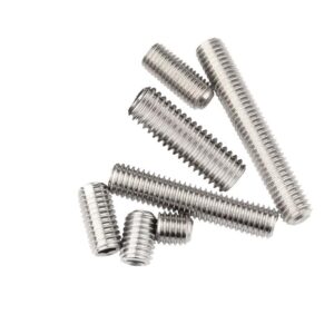 RAWARS Hexagon Socket Screws 10pcs 304 Stainless Steel concave end Hexagon Socket Set Screw Screw Flat end Base Meter Stop Screw Headless Machine Meter Screw (Size : M5*12)