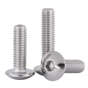 Hexagon Socket Screws 10pcs Large Flat Head Hexagonal Machine Screws 304 Stainless Steel semi-Round Head Large Umbrella Head Hexagonal Machine Screws (Size : M5*12)