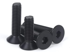 tapping screws,screw bolt,black 304 stainless steel countersunk head socket head cap screws, m2m2.5m3m4m5m6 flat head hex socket head cap screws, small screws,m4*6(50pcs) (color : m5*12(20pcs))