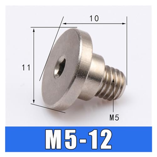 SSIMOO 10pcs Vacuum Suction Cup Connector Fitting Environment Friendly M5 M6 Conversion PFG PJG Vacuum Chuck Supporting Screw Pneumatic kindly (Color : M5-12)