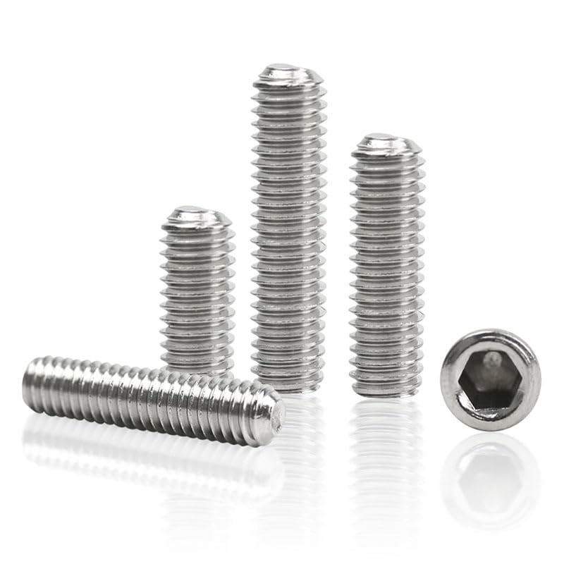 10pcs 304 Stainless Steel Set Screw concave end Machine Meter Hexagonal Headless Screw Kimi Set Screw Hexagon Socket Screws (Size : M5*12)