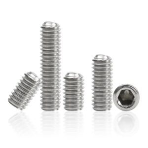 10pcs 304 Stainless Steel Set Screw concave end Machine Meter Hexagonal Headless Screw Kimi Set Screw Hexagon Socket Screws (Size : M5*12)