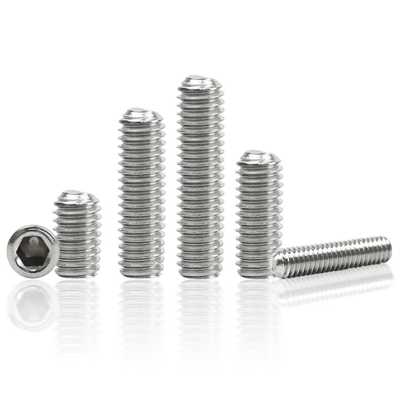 10pcs 304 Stainless Steel Set Screw concave end Machine Meter Hexagonal Headless Screw Kimi Set Screw Hexagon Socket Screws (Size : M5*12)