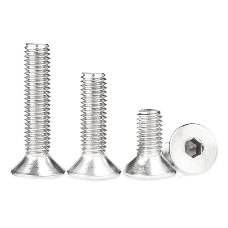 10pcs 304 Stainless Steel countersunk Head Hexagon Socket Screws Flat Head Hexagon Socket Screws Screws Hexagon Socket Screws (Size : M5*12)