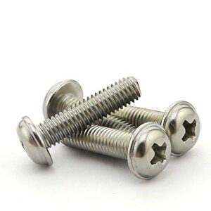 304 Stainless Steel Round Head Screws with Washers M5*12 6Pcs/lot