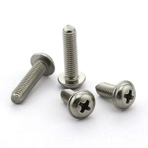 304 Stainless Steel Round Head Screws with Washers M5*12 6Pcs/lot