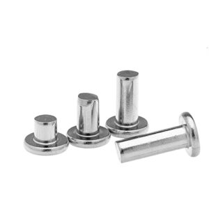 gustyt stainless steel flat head solid rivets percussion flat head rivets m4m5m6mm solid rivets (size : m5*12)