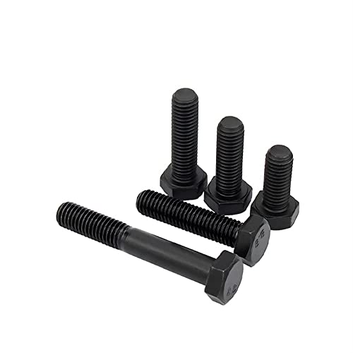 CHANWA Iron Black Outer Hexagonal Screw Lengthened Screw Hexagonal Bolt 5M6M8M10M12M14M16M18M20 (Size : M5*12)