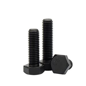 CHANWA Iron Black Outer Hexagonal Screw Lengthened Screw Hexagonal Bolt 5M6M8M10M12M14M16M18M20 (Size : M5*12)