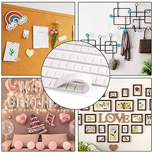 102 Pcs Adhesive Poster Sticky Tack Putty,Removable Putty Non-Toxic Mounting Poster Putty Reusable Wall Safe Tack Putty for Wall Hanging Pictures Museum, Cleaning, Nail (White)