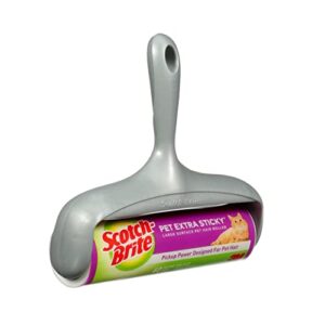 Scotch-Brite Pet Extra Sticky Large Surface Roller, Designed for Pet Hair, 60 Sheets