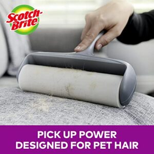 Scotch-Brite Pet Extra Sticky Large Surface Roller, Designed for Pet Hair, 60 Sheets