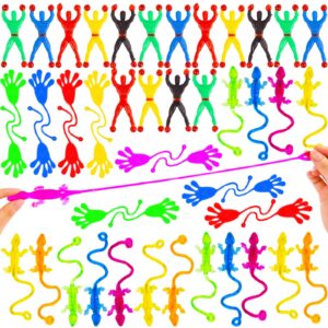 amor present 48pcs stretchy sticky toy, kids sticky toy classroom exchange prizes sticky hands toys for kids, party favors for kids goodie bag stuffers