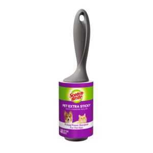 scotch-brite pet extra sticky lint rollers, 4 rollers, 48 sheets per roller, 192 sheets total