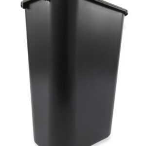 Rubbermaid Commercial Products Resin Wastebasket/Trash Can, 10-Gallon/41-Quart, Black, Plastic, for Bedroom/Bathroom/Office, Fits Under Desk/Sink/Cabinet, Pack of 12