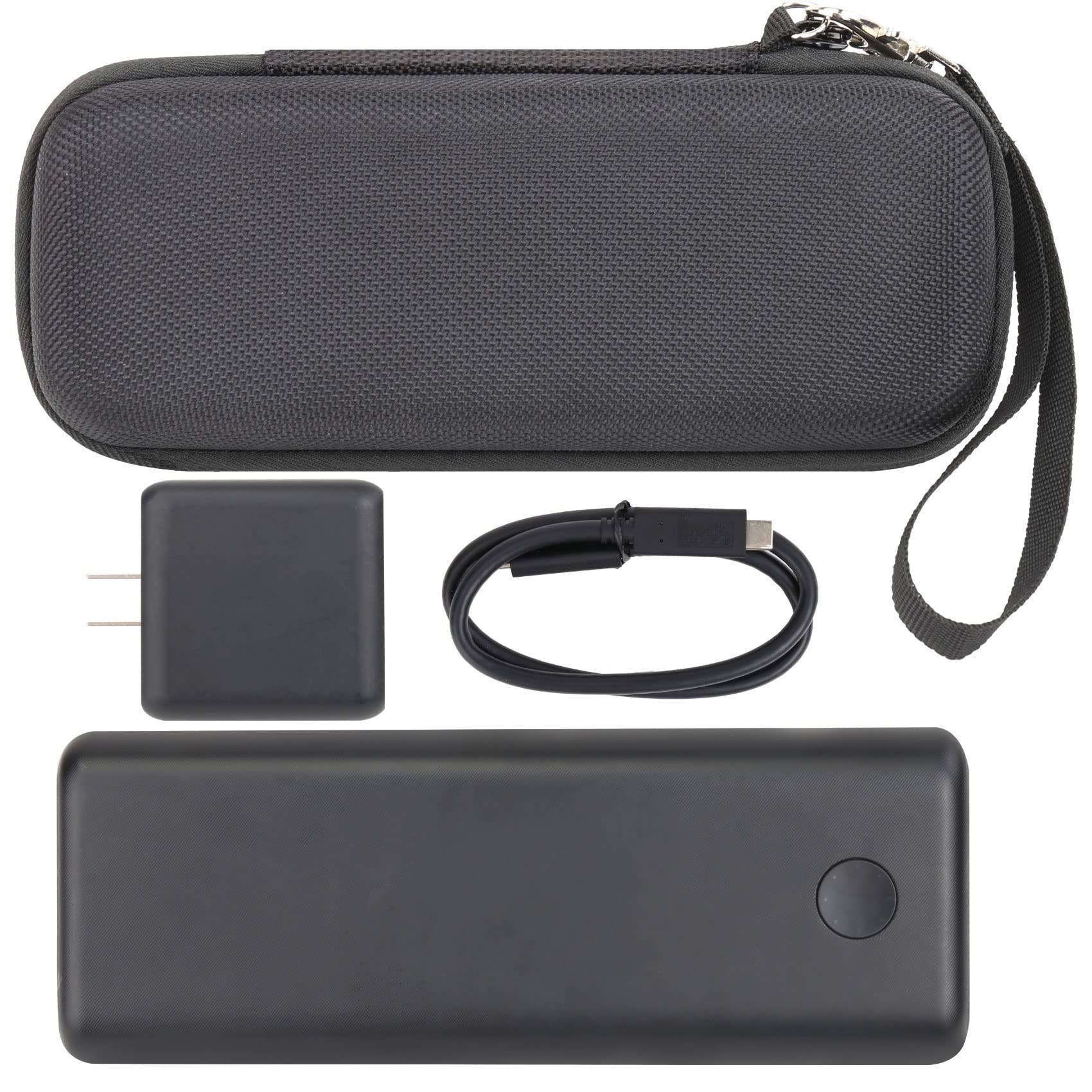 khanka Hard Travel Case Replacement for Anker PowerCore 20100 mAh Power Bank (black)