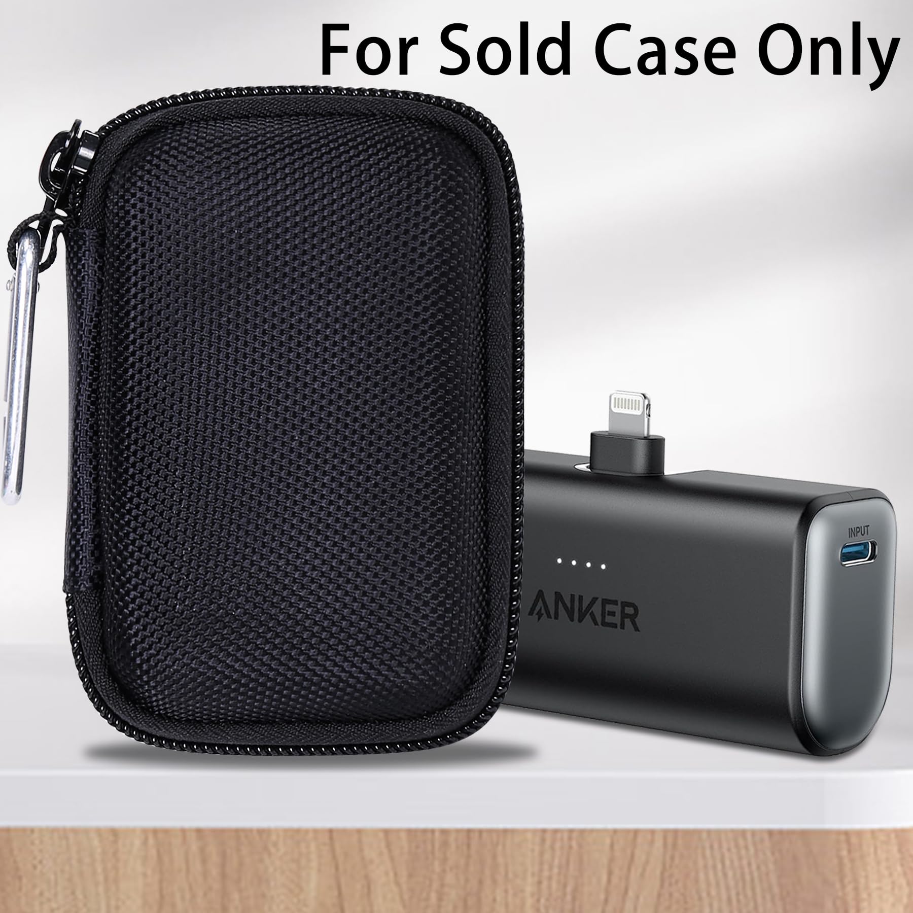 khanka Hard Travel Case Replacement with Anker 621 Nano Power Bank,5,000mAh Portable Charger,Case Only (Black)