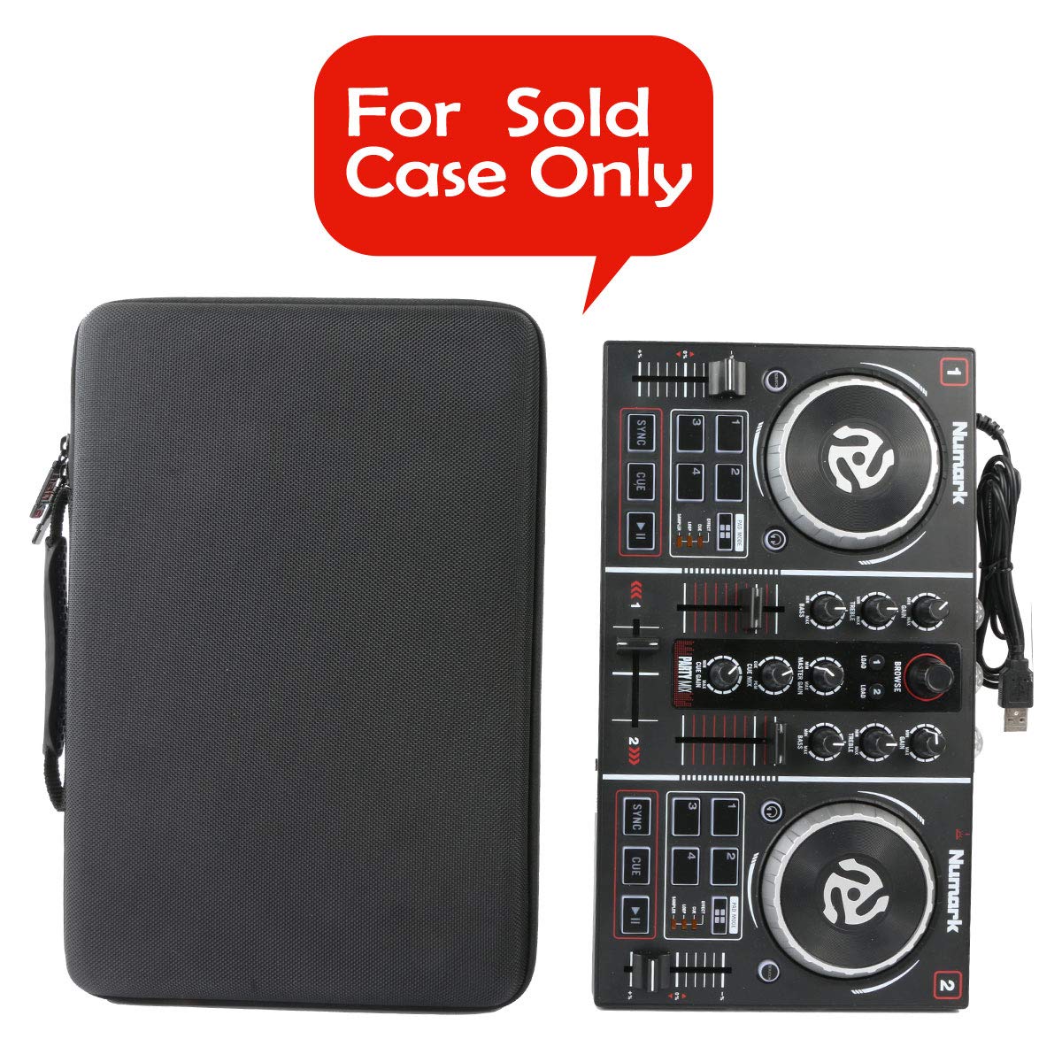 khanka Hard Travel Case Replacement for Hercules DJ 200 / Numark Party Mix Portable USB Controller