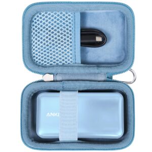 khanka hard travel case for anker 3-in-1 fast charging charger with built-in usb-c cable/anker 533 power bank/anker nano power bank,10000mah portable charger (pd 30w max. leistung),case only（blue）