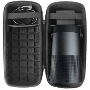 khanka hard travel case replacement for bose soundlink revolve/revolve (series ii) portable bluetooth speaker, case only (black)