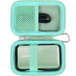 khanka hard travel case replacement for anker 533 power bank/anker nano power bank,10000mah portable charger (pd 30w max. leistung),case only（green）