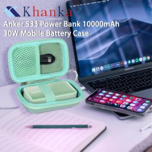 khanka Hard Travel Case Replacement for Anker 533 Power Bank/Anker Nano Power Bank,10000mAh Portable Charger (PD 30W max. Leistung),Case Only（Green）