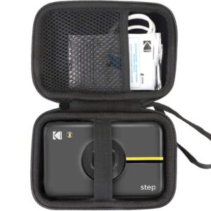 khanka hard travel case replacement for kodak step touch 13mp digital camera & instant printer with 3.5 lcd touchscreen (black zipper)