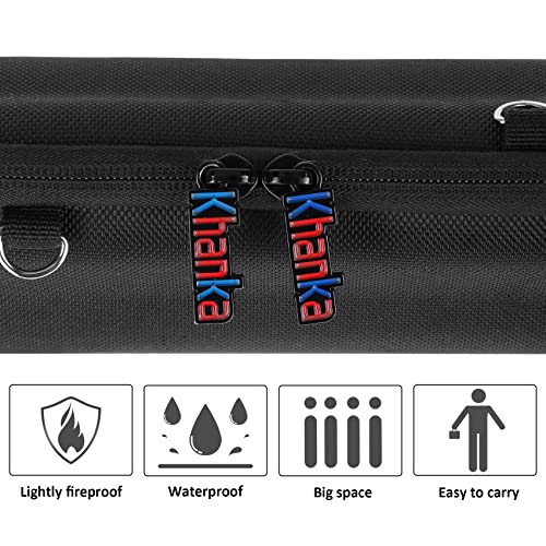 Khanka Hard Travel Case + Silicone Case Replacement for JBL Flip 6 Waterproof Portable Bluetooth Speaker (black)