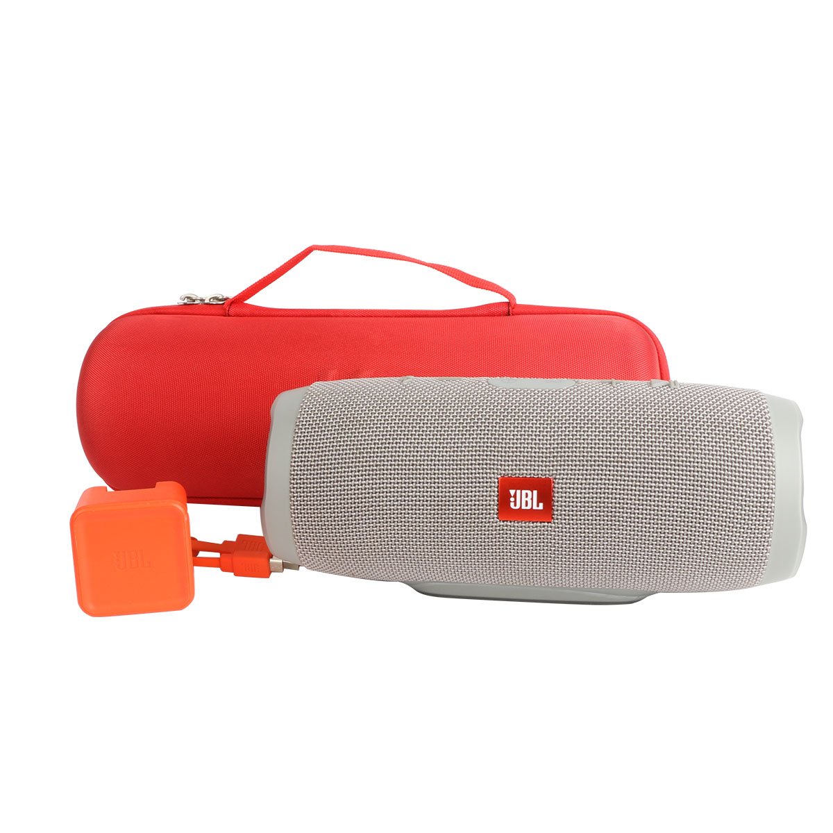 Khanka Hard Travel Case Replacement for JBL Charge 3 Waterproof Portable Wireless Bluetooth Speaker. Extra Room for Charger and USB Cable (red)