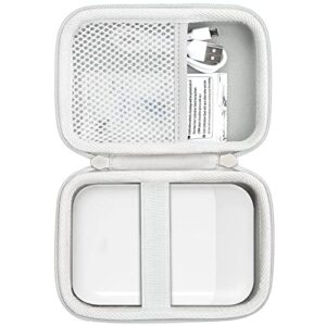 khanka hard travel case compatible with liene 2x3” photo printer- mini instant portable photo printer,case only (white)