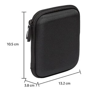 Amazon Basics Small Hard Shell Carrying Case For My Passport Essential External Hard Drive 1 Pack, Black