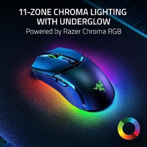 Razer Cobra Pro Wireless Gaming Mouse: 10 Customizable Controls - Chroma RGB Lighting - 30K Optical Sensor - Gen-3 Switches - 2.4GHz, Bluetooth & USB Type C - Up to 170 Hr Battery - Black