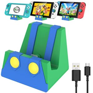 heiying switch charging dock for switch/switch lite/switch oled, portable switch charging base stand with type c port,replacement compatible with official switch charger stand