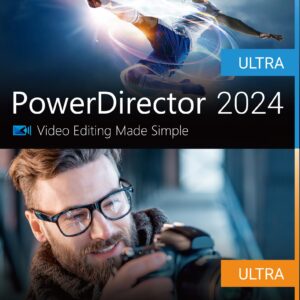 CyberLink PowerDirector and PhotoDirector 2024 Ultra | Easy AI Video Editing and AI Photo Editing Software for Windows | Slideshow | Screen Recorder [Retail Box with Download Card]