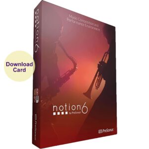 presonus notion 6 notation and composition software with onboard sounds and built-in audio mixer - download card