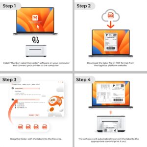 Munbyn Label Converter Software, Batch Print up to 50 Different Label Files with One-click and Convert 8.5x11 Shipping Label Files to 4x6