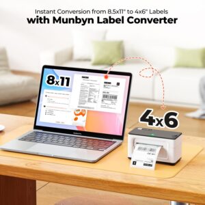 Munbyn Label Converter Software, Batch Print up to 50 Different Label Files with One-click and Convert 8.5x11 Shipping Label Files to 4x6