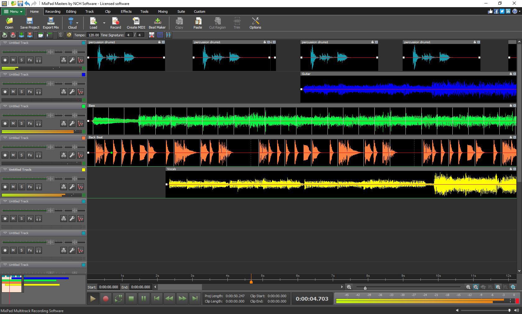 MixPad Multitrack Recording Software for Sound Mixing and Music Production [Mac Online Code]